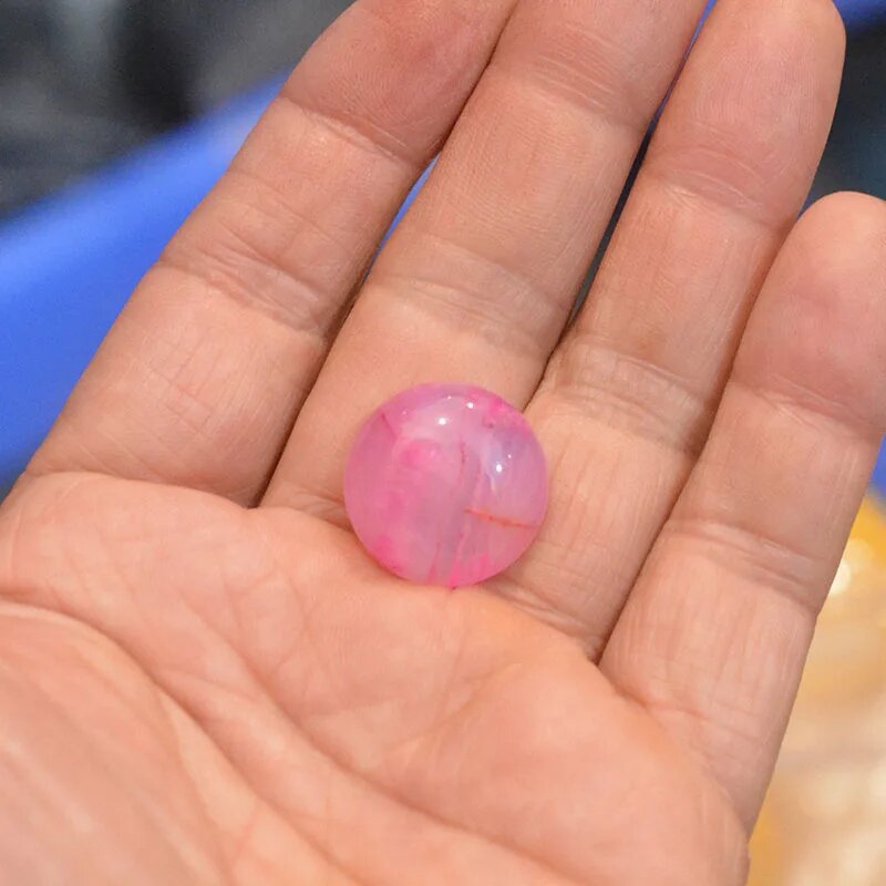 Натуральные тибетские бусины Дзи 20 мм, овальные, из агата Розовый, 29