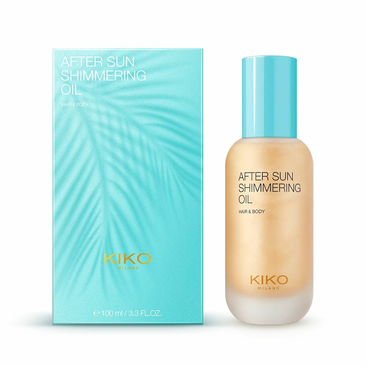 KIKO MILANO Увлажняющее* и осветляющее масло для тела и волос after sun shimmering oil 100мл