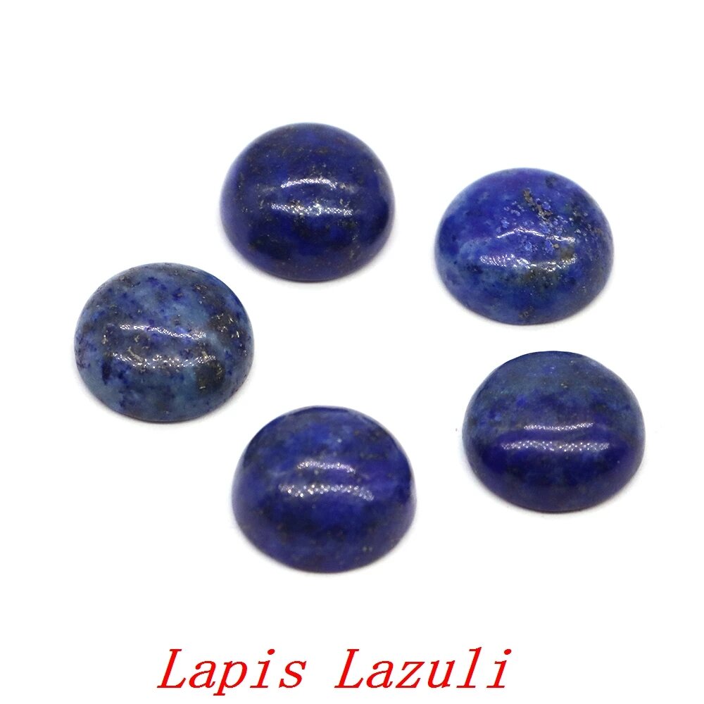 Кабошоны Lapis Lazuli, 5 шт, 6-25 мм
