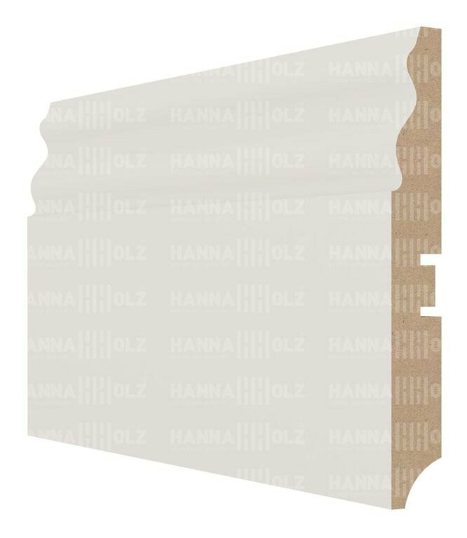 Плинтус МДФ Hannahholz Белый AAW 100/306, 1 шт.