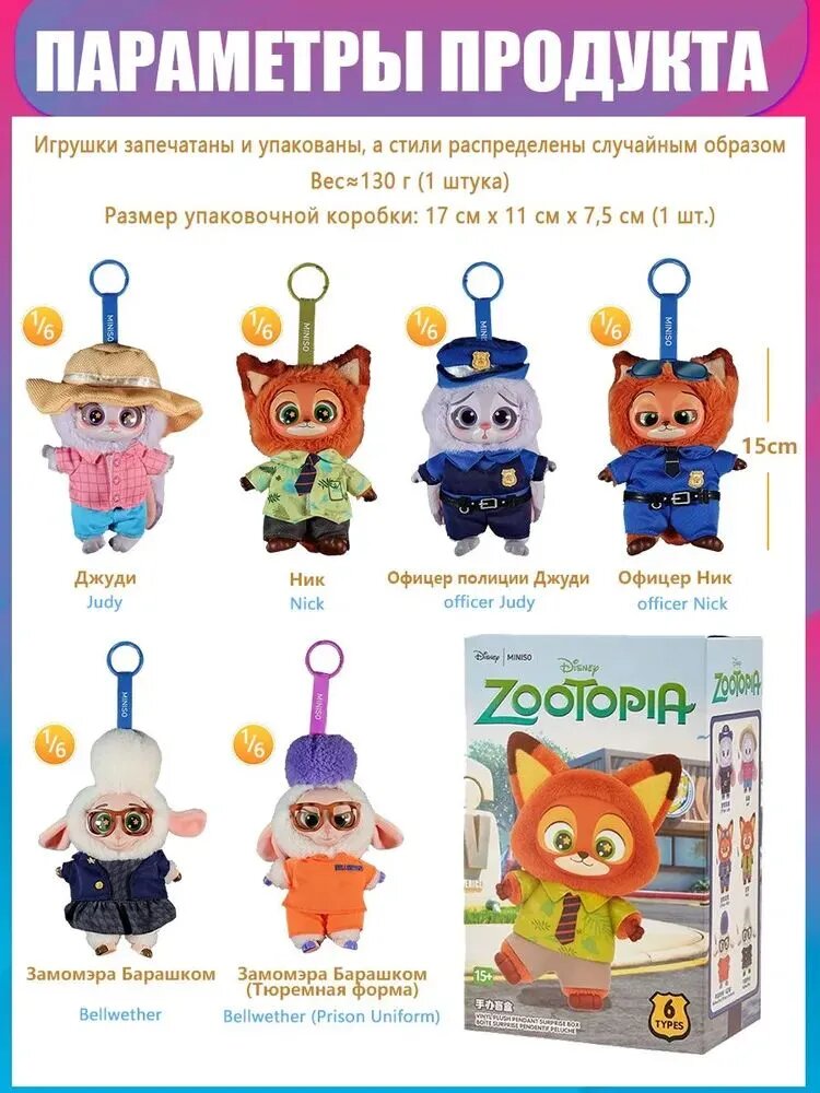 Зверополис игрушка -Zootopia MINISO — фото 1