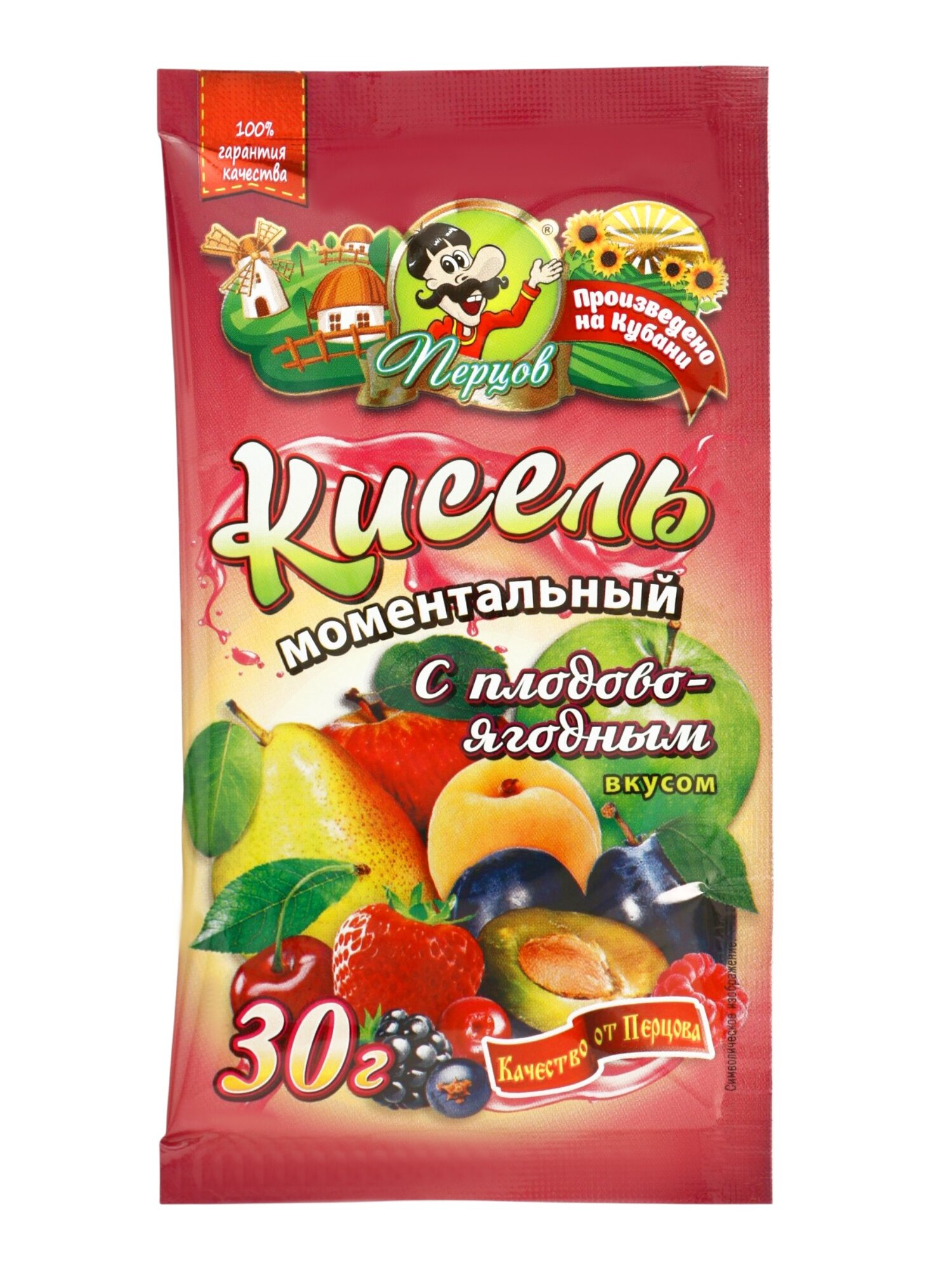 Кисель моментальный, с плодово-ягодным вкусом, без сахара, 30 г