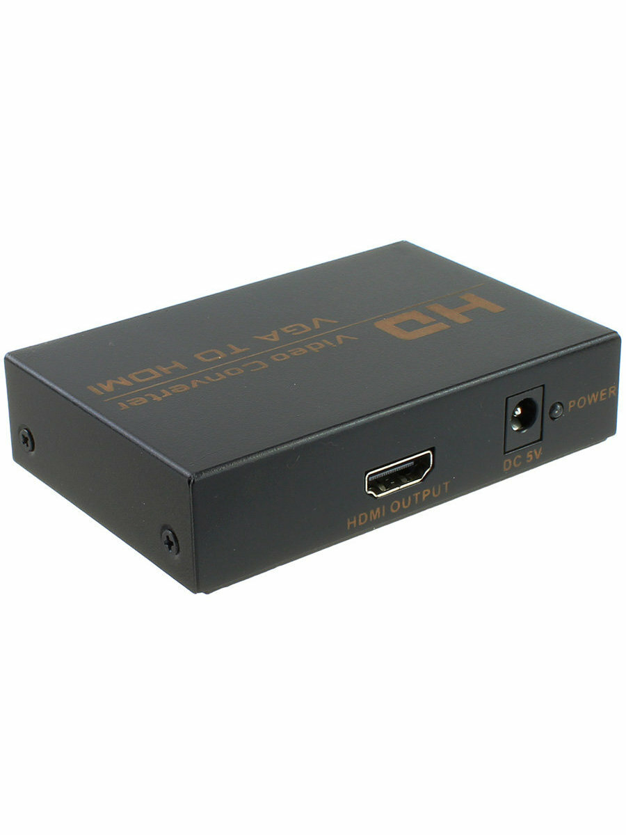 Переходник HDMI(G) - VGA(G) - RCA(G) HWH-2058 конвертер, черный
