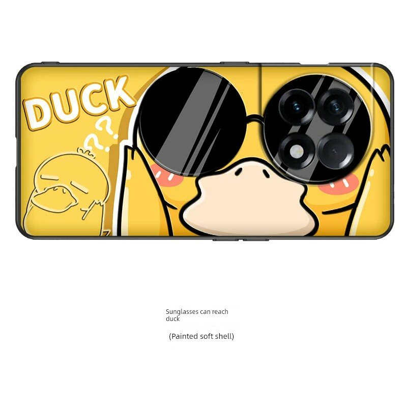 Мягкий краевой защитный чехол для OnePlus Ace 2 с рисунком Пикачу в очках, ударопрочный