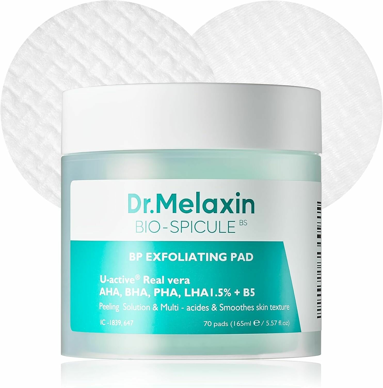 Пэды для лица очищающие с биоспикулами для ухода за порами Dr.Melaxin BP Pore Exfoliating Pads (165 мл/70 шт)
