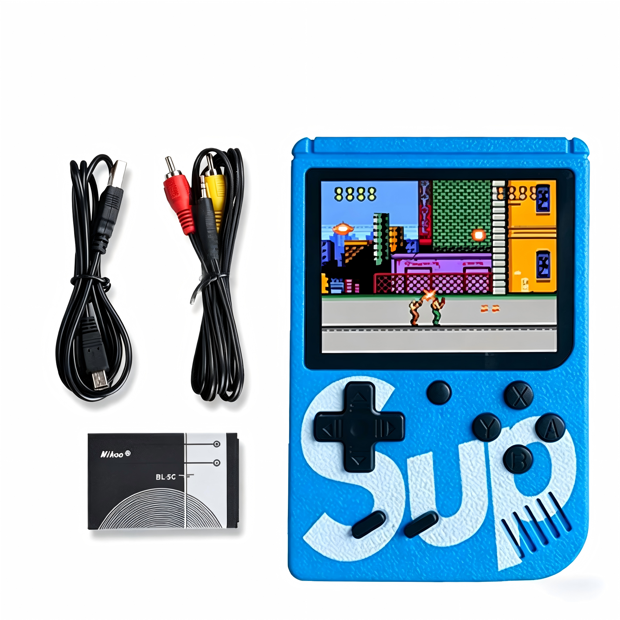 Игровая приставка SUP Game Boy 400, портативная, 3", 8 бит, синий