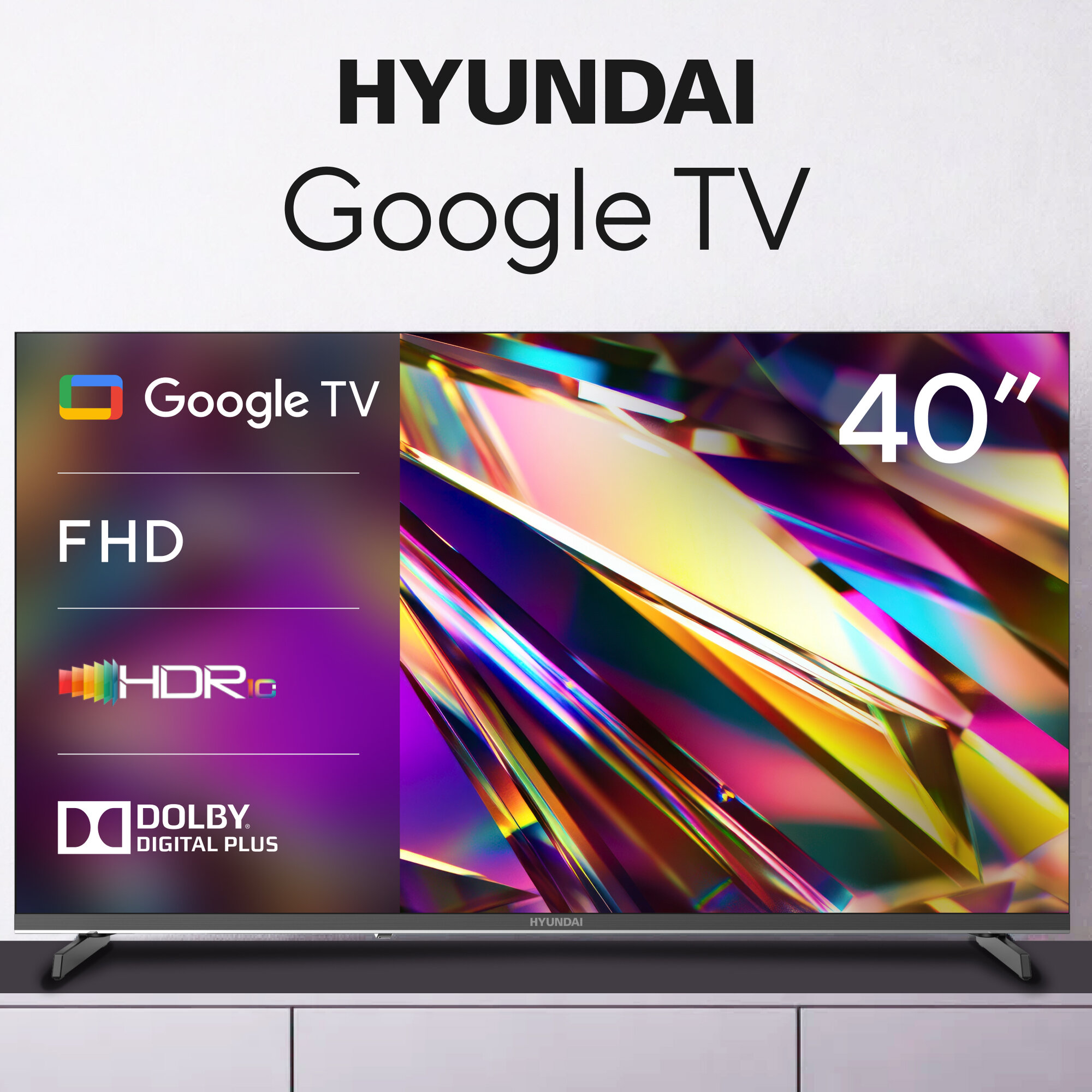 Телевизор LED Hyundai H-LED40BS5011, диагональ 40", разрешение 1920 x 1080