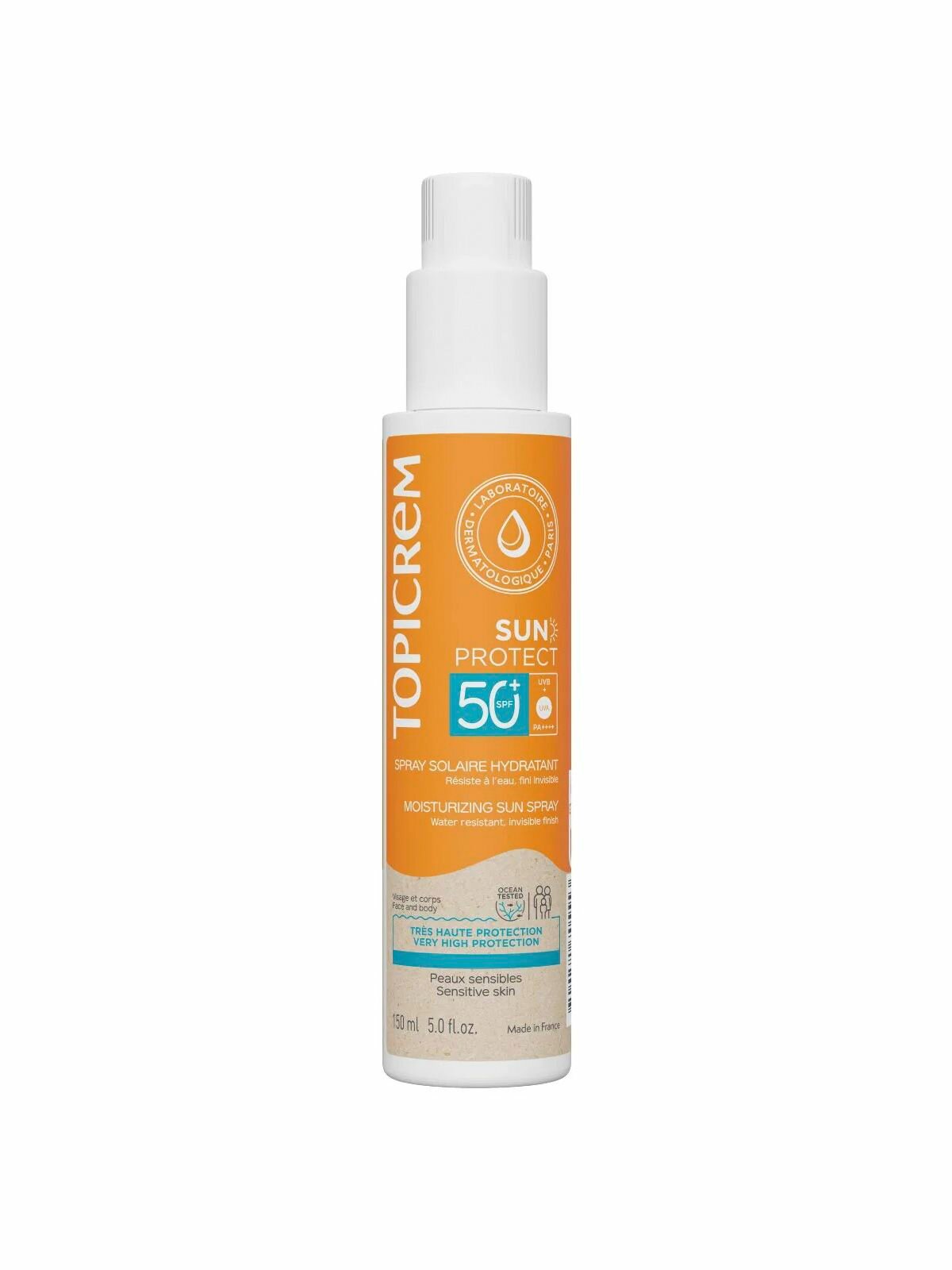 Топикрем Topicrem Sun Protect Солнцезащитный увлажняющий спрей SPF50+ 150 мл