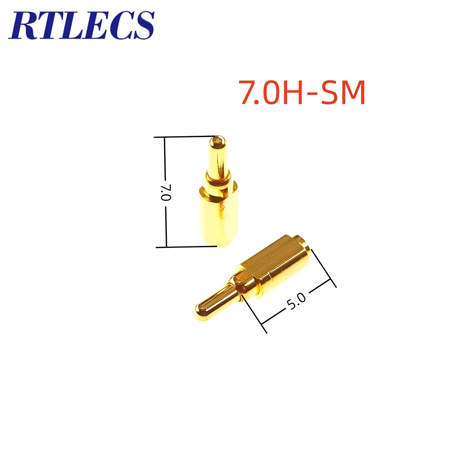 RTLECS Пружинный контакт Pogo Pin 7.0mm Length, 100PCS