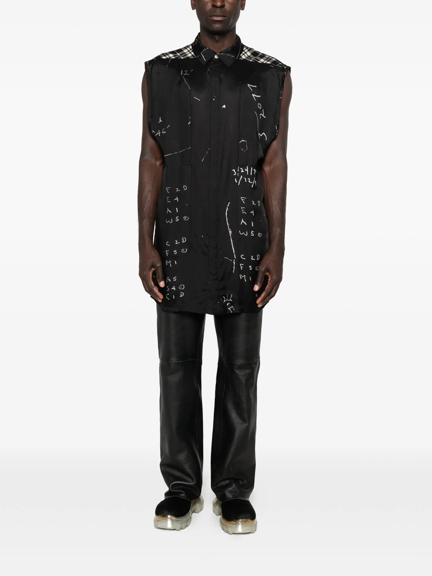 Топ Rick Owens Sleeveless top, размер 48, black/black — фото 1