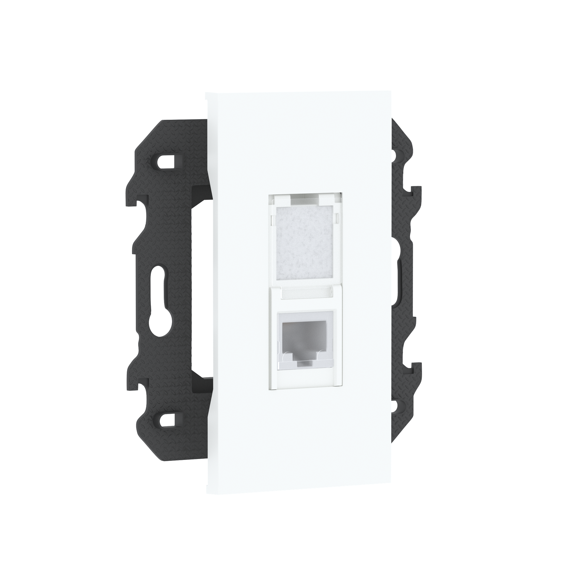 Розетка RJ11 телефонная cat3, 1 порт, цвет белый матовый, серия VGD