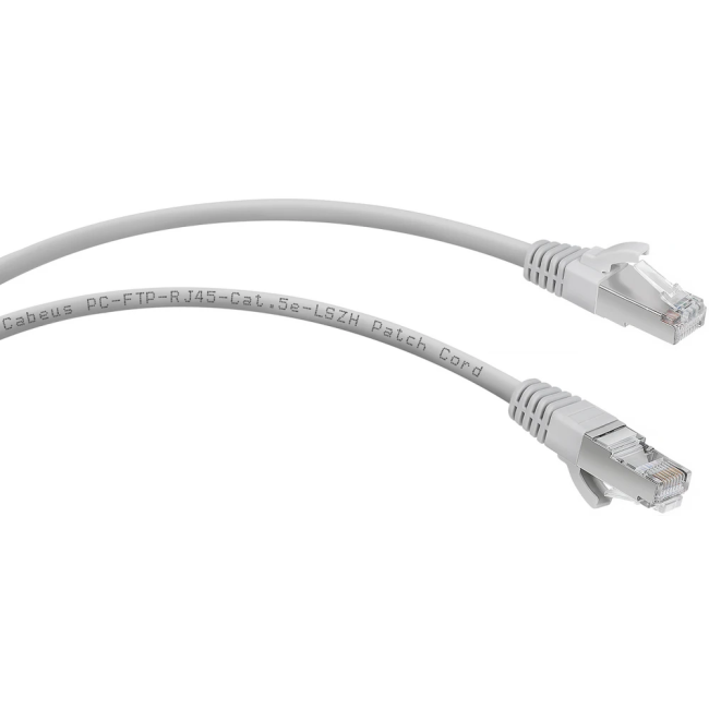 PC-FTP-RJ45-Cat.5e-10m-LSZH Кабель патч-корд F/UTP 5e кат. 10м. Cabeus экранированный, серый