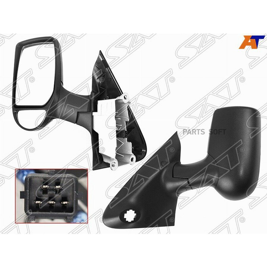 Зеркало Ford Transit 06-14 (Слева/ Обогрев/ Регулировка/ 5 контактов) SAT ST-FDR7-940-A2 | цена за 1 шт