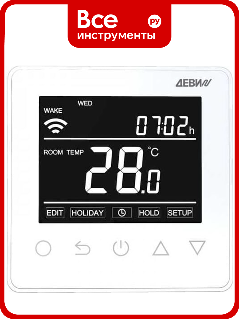 Терморегулятор деви Prime c Wi-Fi, с комбинацией датчиков, белый, 16А 140F1141R