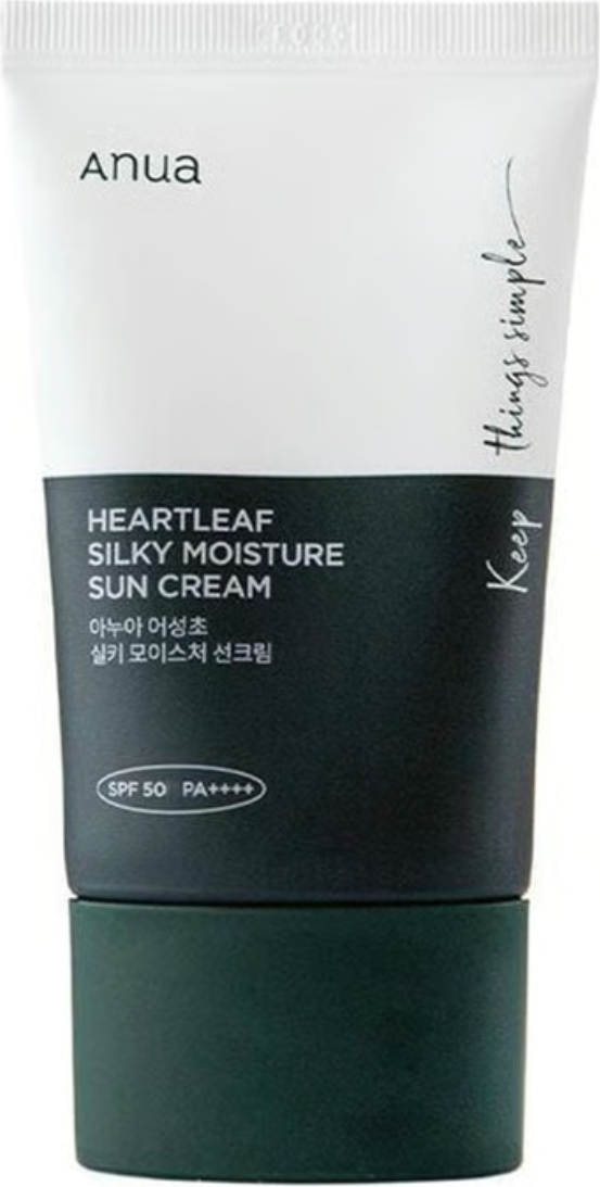 Anua Успокаивающий солнцезащитный крем с хауттюйнией SPF50+ Heartleaf Silky Moisture Sun Cream SPF50+ PA++++ 50ml