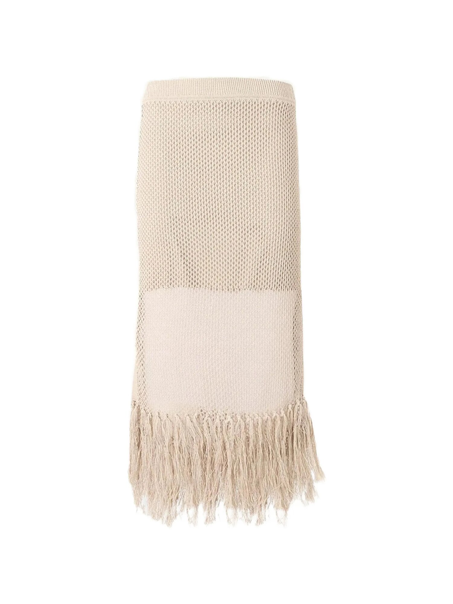 Юбка Crochet-knit fringe-trimmed midi skirt