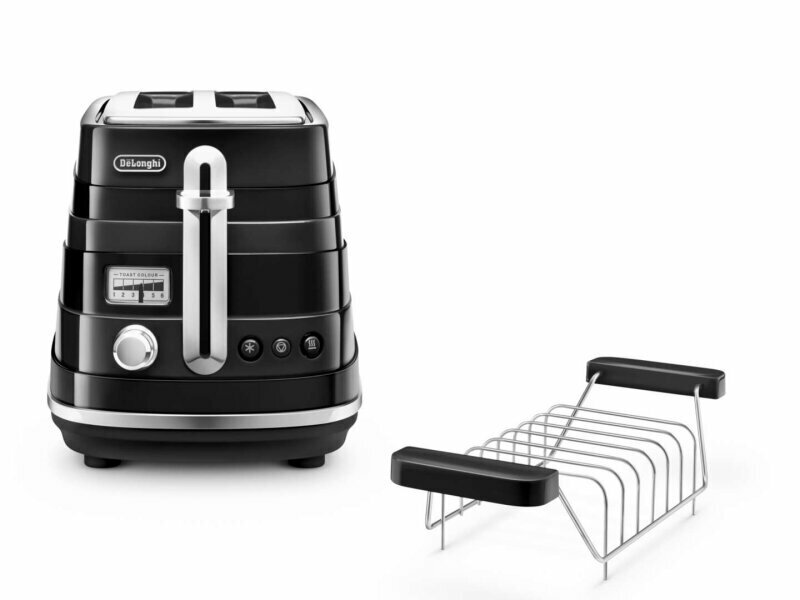 Тостер De'Longhi Avvolta CTA2103 Италия, оригинал, 900 Вт, чёрный, на два слота