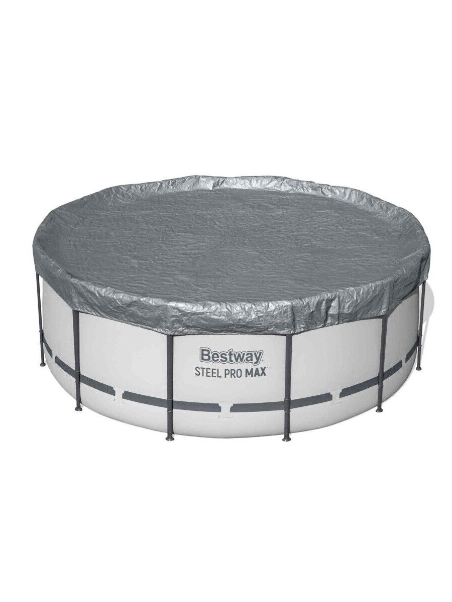 Тент для бассейна Bestway 58951 BW, диаметр 457см морозостойкий, серый