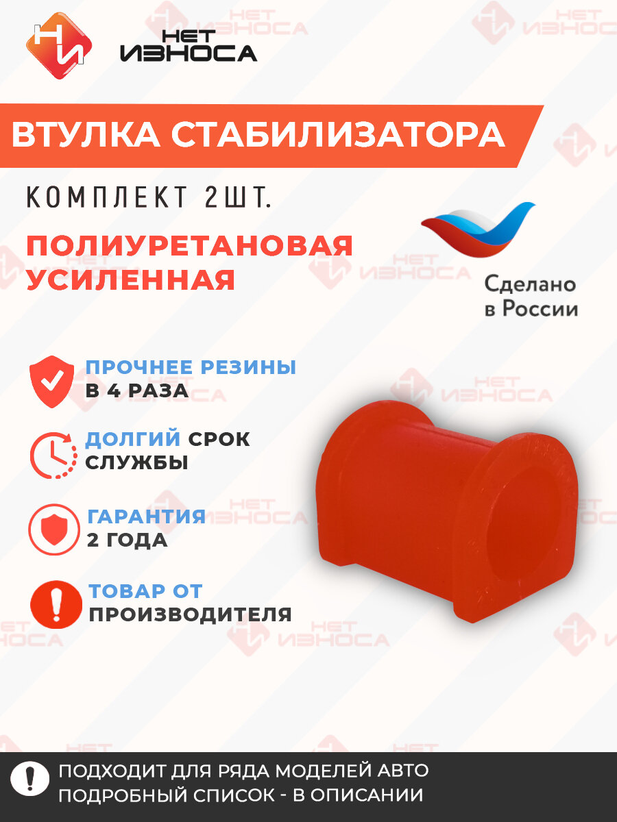 Втулка стабилизатора задней подвески NB364-2 ID 20мм Mitsubishi CHARIOT; CHARIOT GRANDIS; RVR