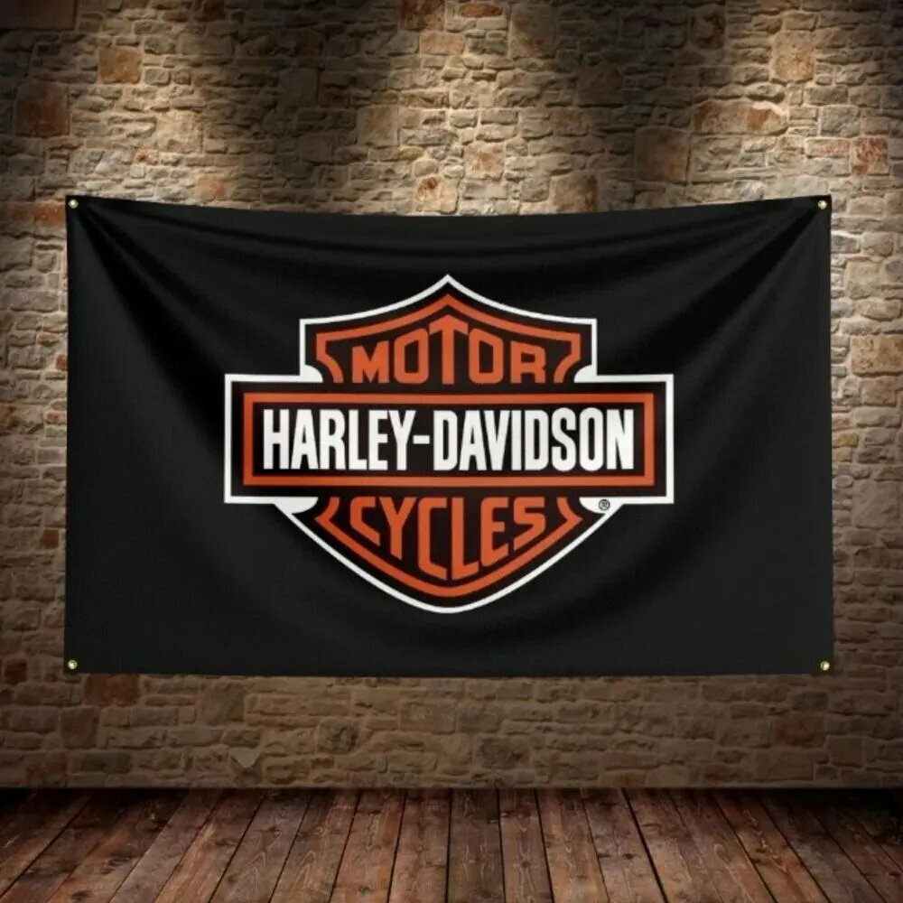 Флаг плакат баннер Harley Davidson Харли Дэвидсон