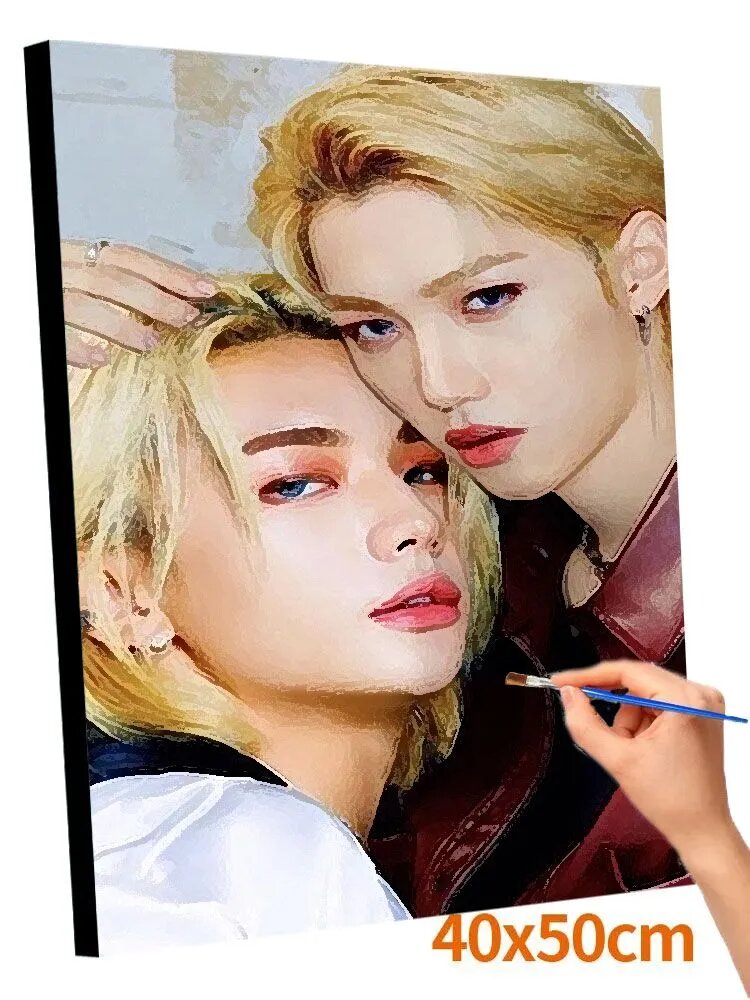Картина По Номерам Для Взрослых Начинающих, 40x50см, Stray Kids