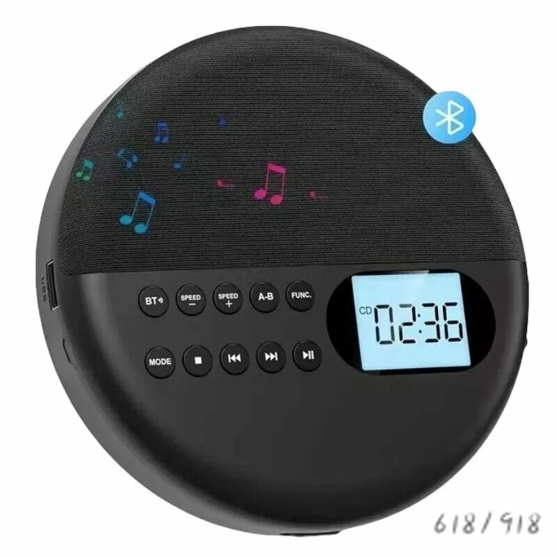 Заряжаемый CD - плеер Smart Bluetooth аудио проигрыватель Bluetooth USB ретранслятор