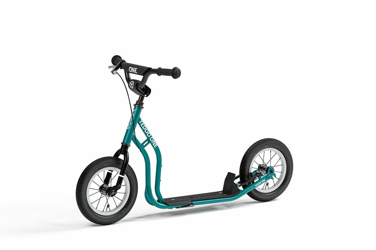 DECATHLON самокат Yedoo One, синий, 12-дюймовые пневматические колеса, грузоподъемность 75 кг