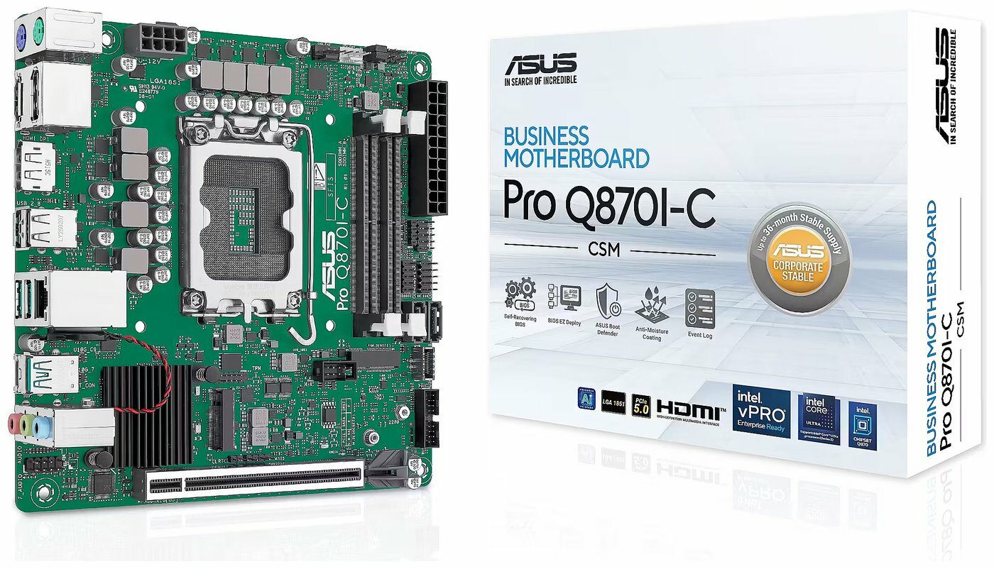 Материнская плата Asus PRO Q870I-C-CSM (LGA1851, mATX)
