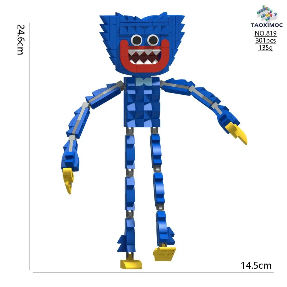 Сборная модель конструктор Poppy Playtime 4, синий, 301 деталь, 24.6 см