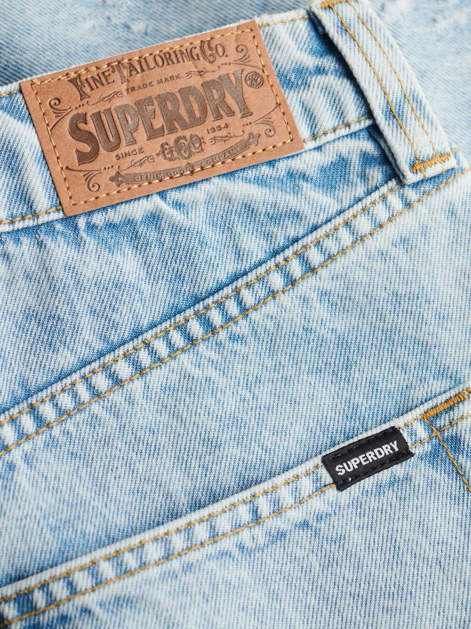 Шорты Superdry Distressed mini shorts, размер 24, синий — фото 1