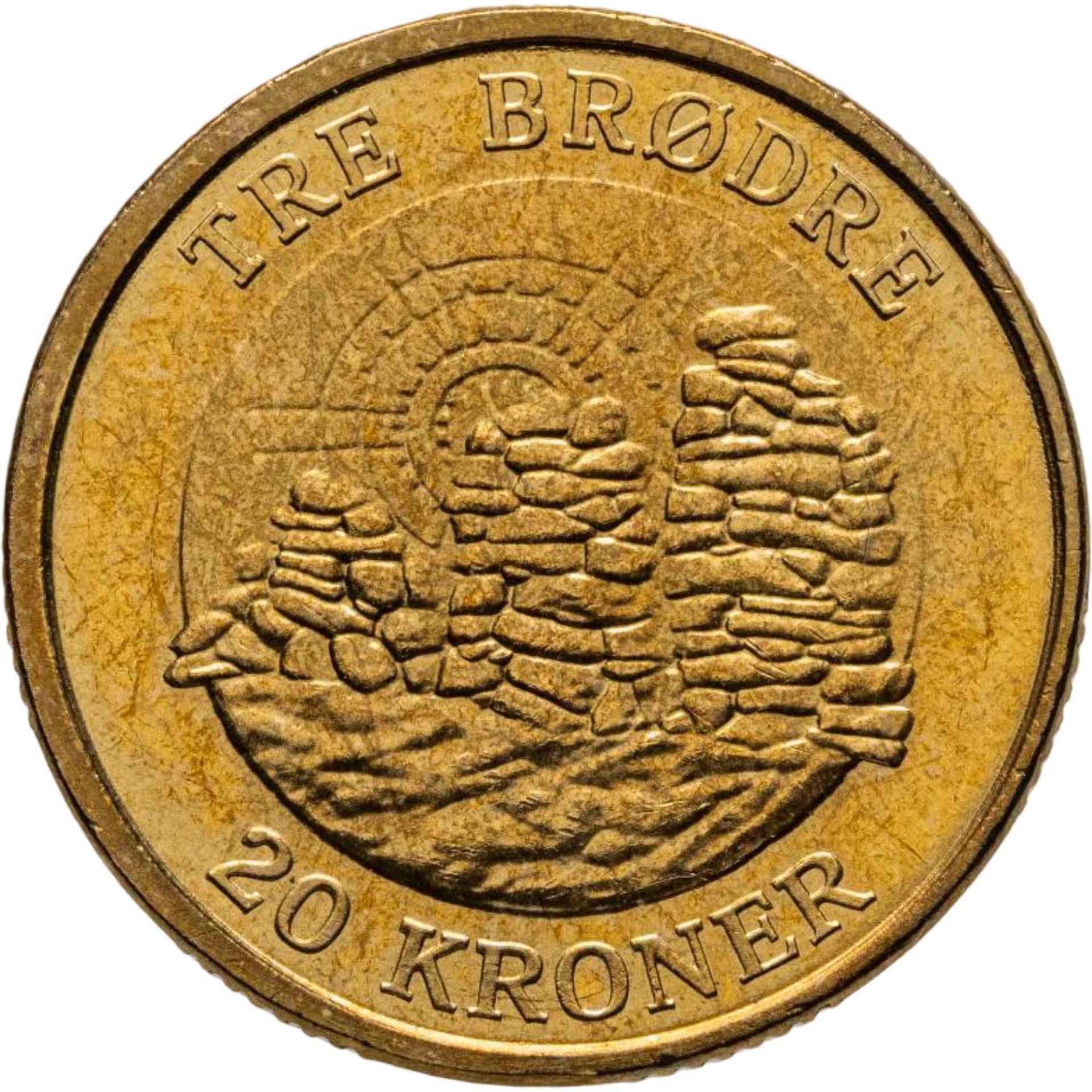 Дания 20 крон kroner 2006 "Три брата, западное побережье Гренландии", Бронза, в сохранности UNC