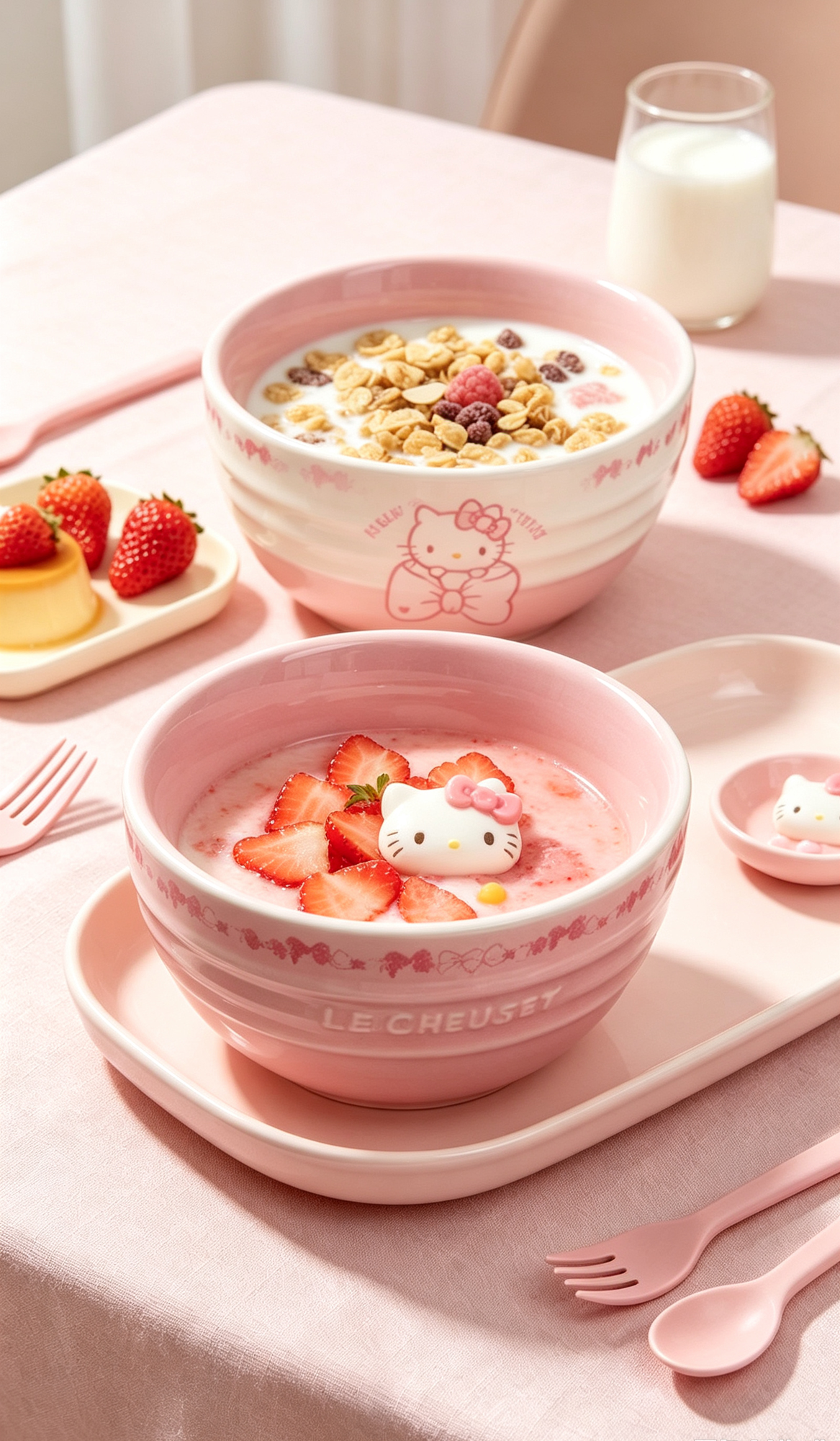 Kitty миска для риса Le Creuset, 2 штуки, упакованные в подарочную коробку.
