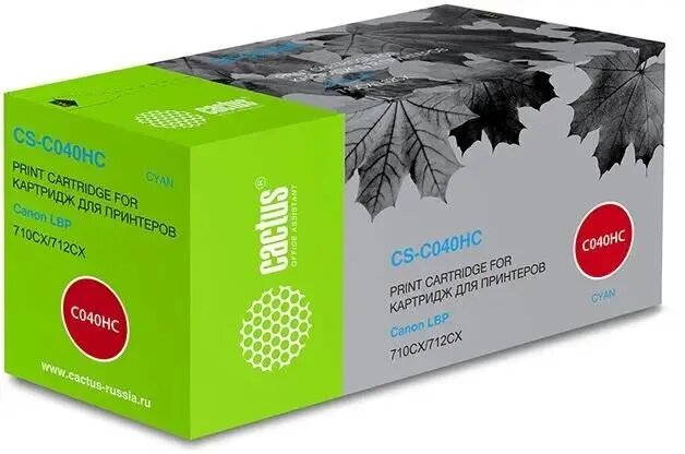 Картридж Cactus CS-C040HC, 040 H C, голубой