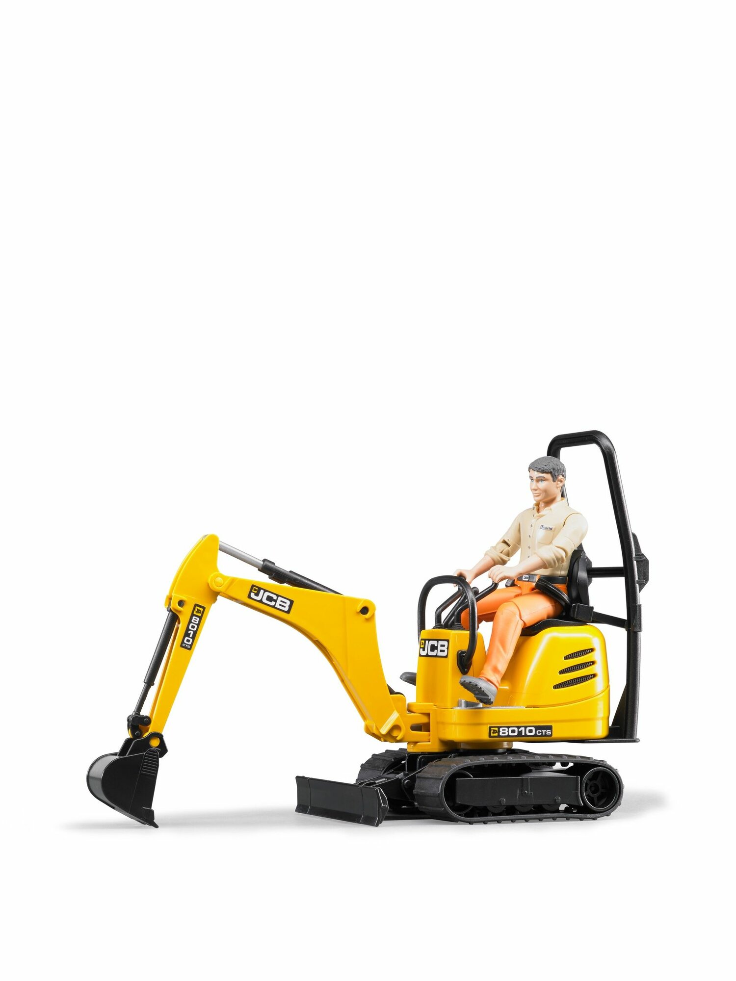 Машинка Bruder Мини экскаватор JCB 8010 CTS и рабочий, Брудер, 62-002