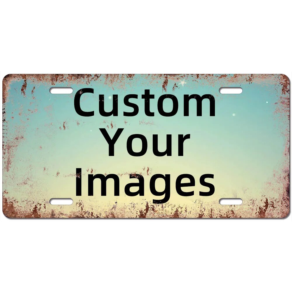 Металлическая вывеска на стену 12x6 дюймов, цвет: Your Image Retro