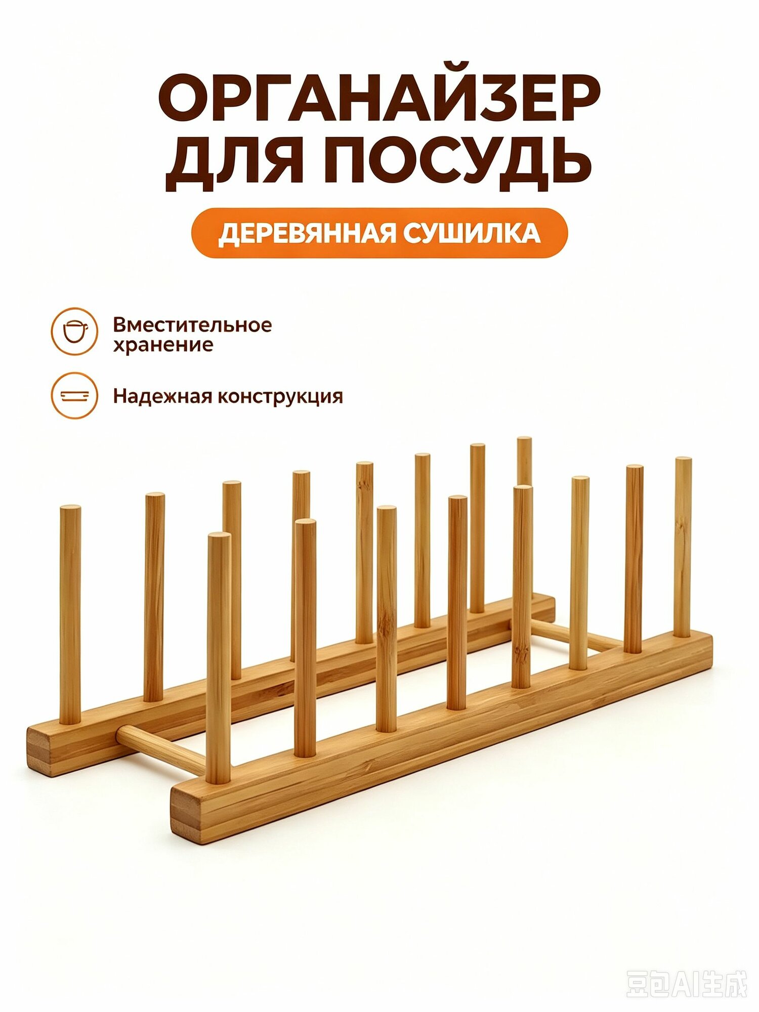 Держатель кухонный для кухонной утвари, 34 см х 12 см х 11 см, 1 шт