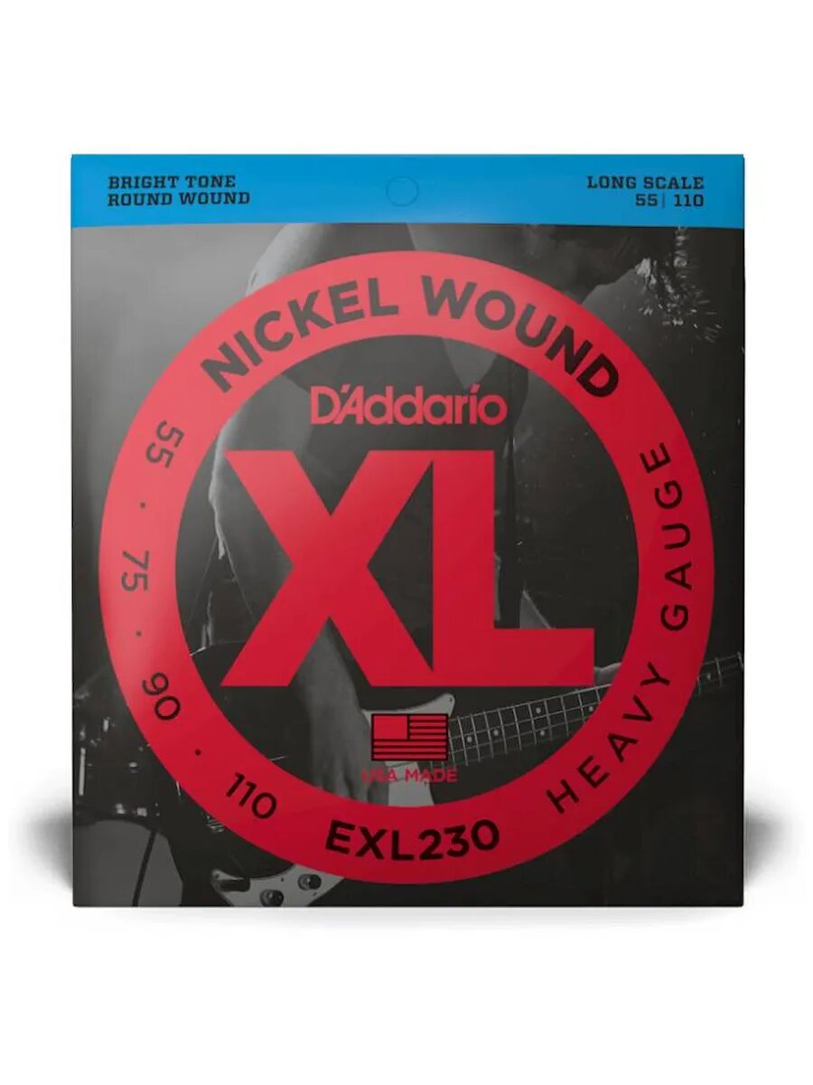 D ADDARIO EXL230 Струны для бас-гитары серии XL, никелированая сталь