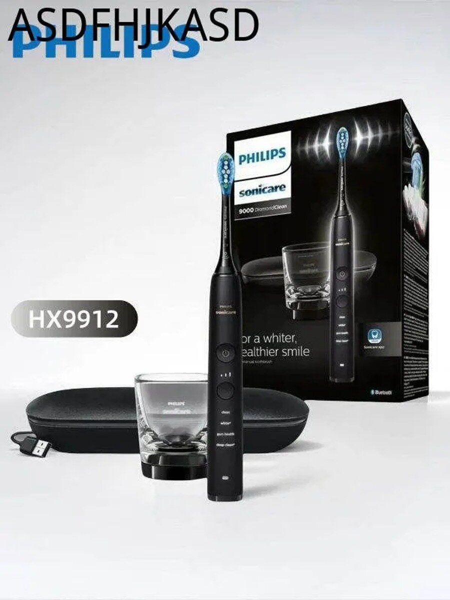 Электрическая звуковая зубная щетка Philips Sonicare HX9912, черная, 4 режима