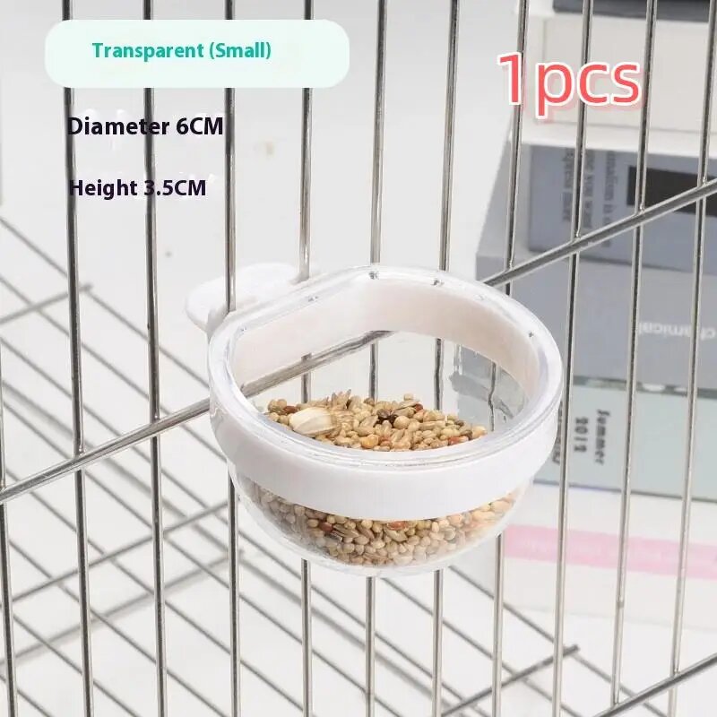 Пластиковая кормушка для птиц White S, диаметр 6см