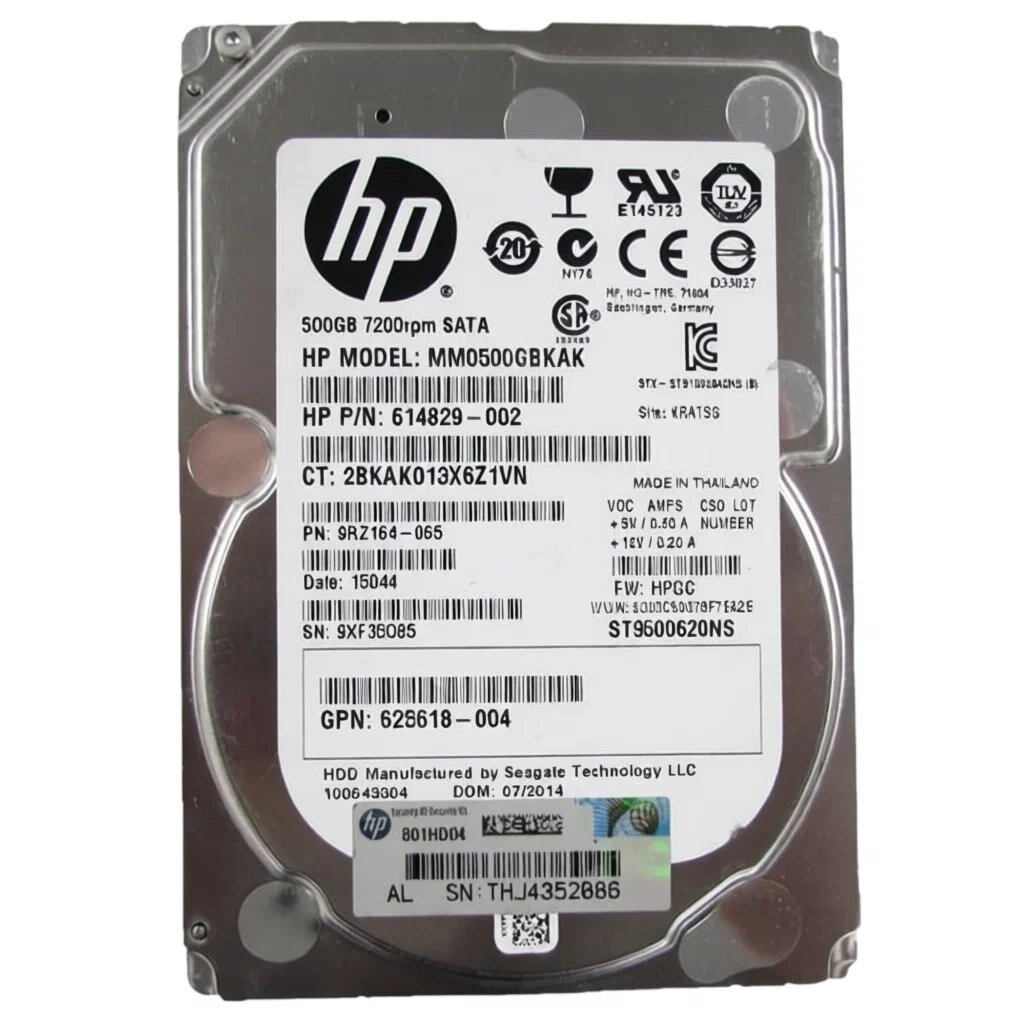 Жёсткий диск HDD SATA Seagate / HP Constellation.2 500GB / 7200RPM, 64MB ST9500620NS/MM0500EBKAE