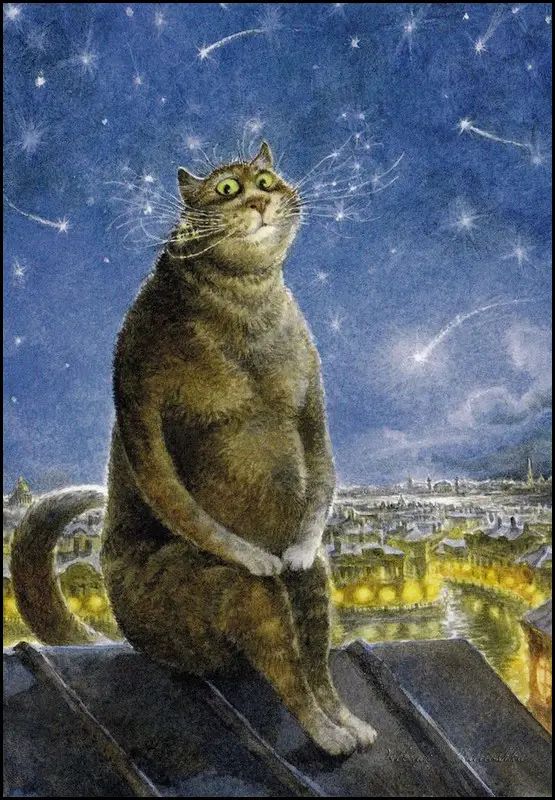 Алмазная мозаика "Коты художника Владимира Румянцева" 40*50 см, безрамная, идеальна для дома, украшения, подарков, Рождества