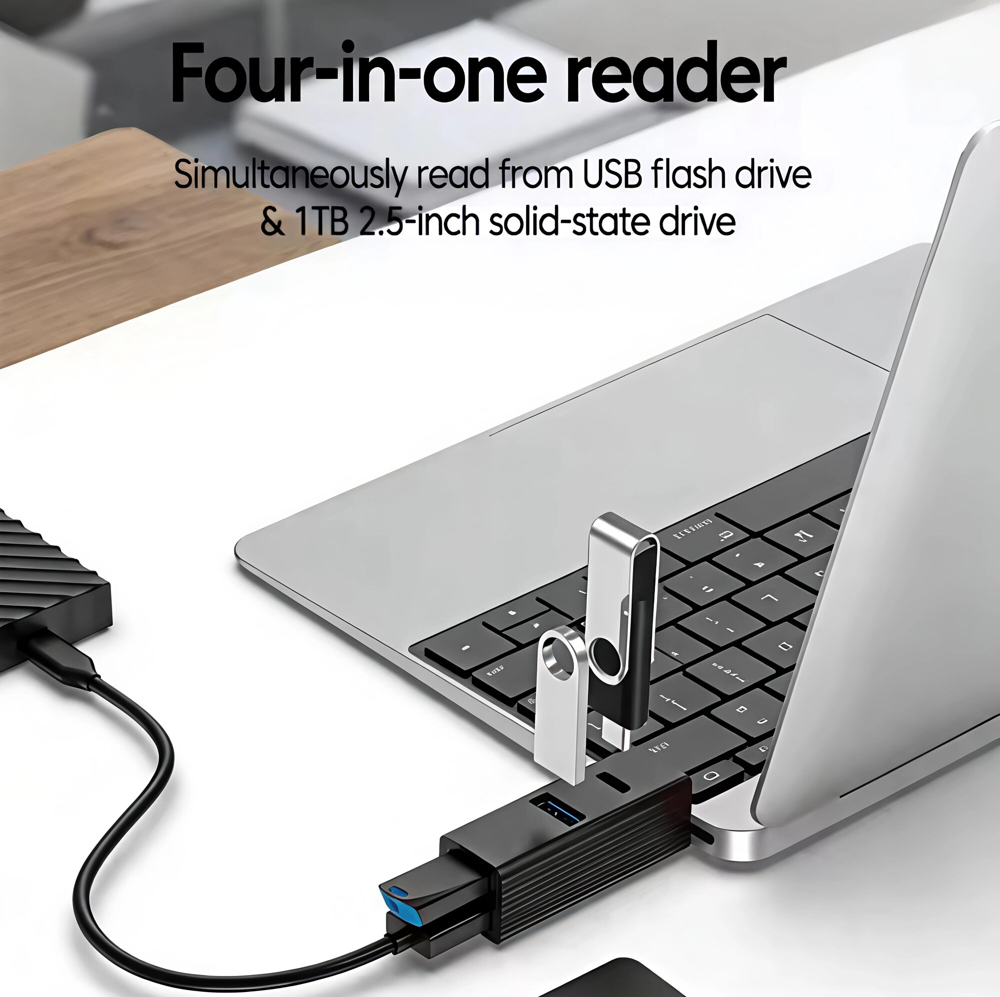 Мини USB 3.0 хаб 4-в-1 — фото 1