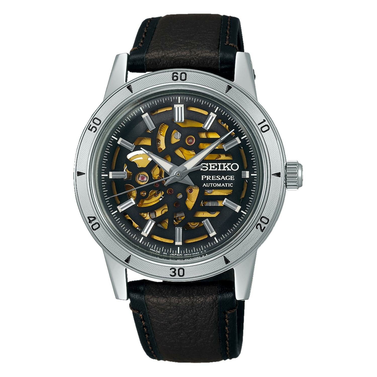 SEIKO - SSA461J1 - Автоматические часы PRESAGE в стиле 60-х годов с открытым механизмом