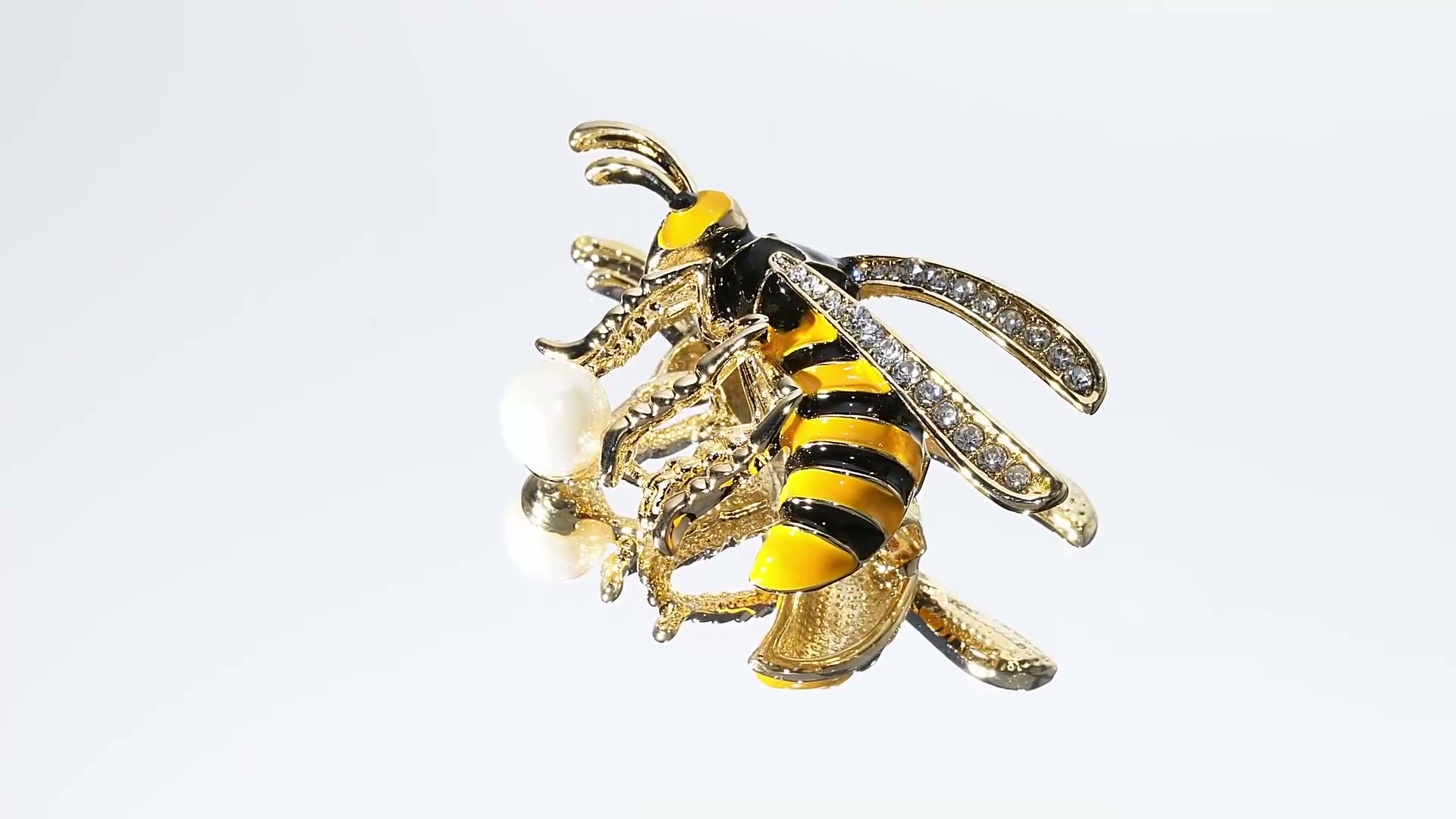 Брошь Русь Великая, кристаллы Swarovski, золотистый — фото 1