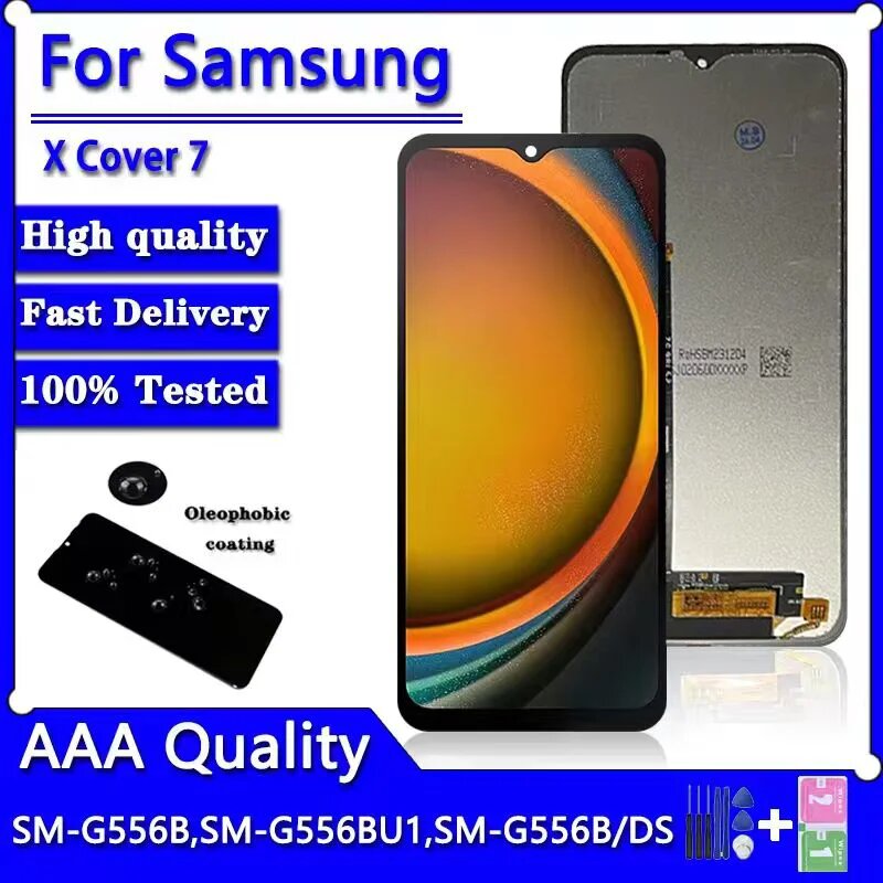 6,6-дюймовый ЖК-дисплей для Samsung X Cover 7, дисплей для Samsung XCover7 LCD G556B, G556BU1, G556B/DS, сенсорный экран в сборе
