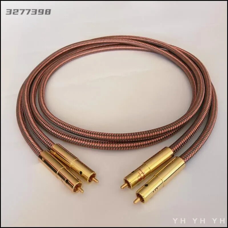 Аудиокабель RCA/RCA, 0.75 м, белый, золотой