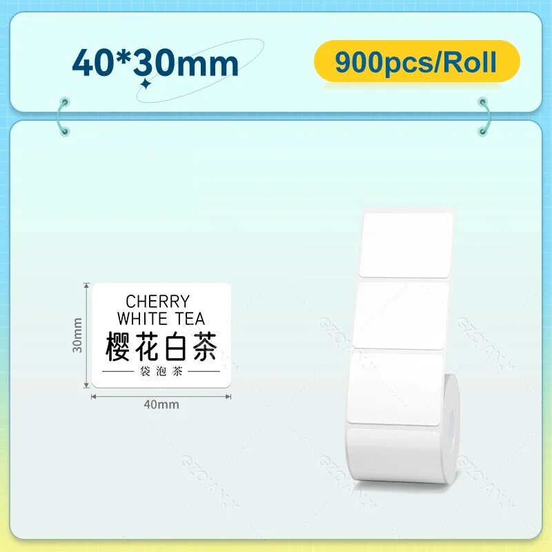 Niimbot термонаклейки для принтера K3 Белый, 1Roll WH40-30mm