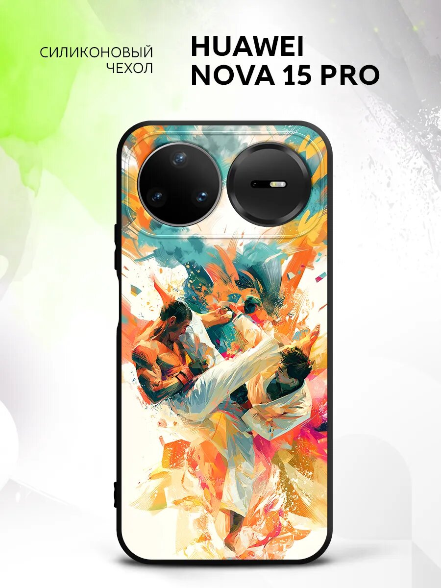 Чехол на Huawei Nova 15 Pro, Хуавей Нова 15 Про бампер, противоударный, с картинкой бойцы акварель