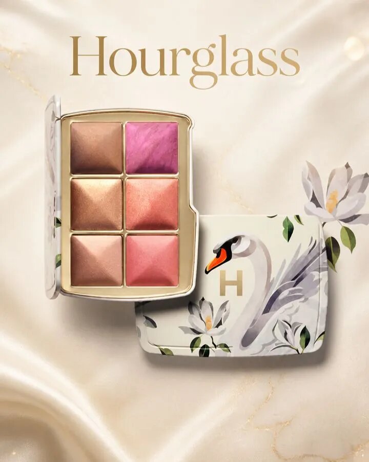 Hourglass праздничная палетка для глаз лось/fox/лебедь/лошадь