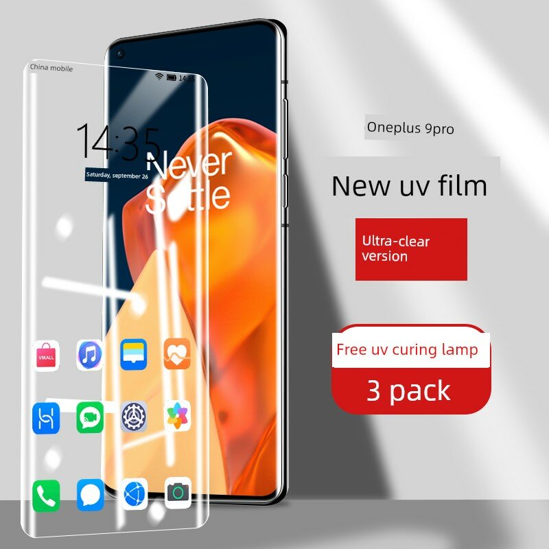 Защитное стекло для OnePlus 9 Pro с УФ-клеем, противопылевое, ультра-прозрачное, 3 шт.